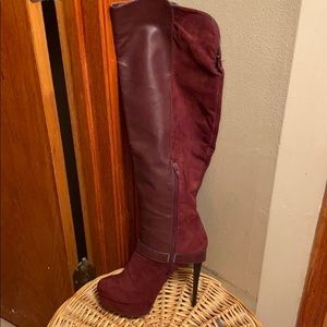 PaperFox | Shoes | High Heeled Boots Matron Rust Colored | Poshmark